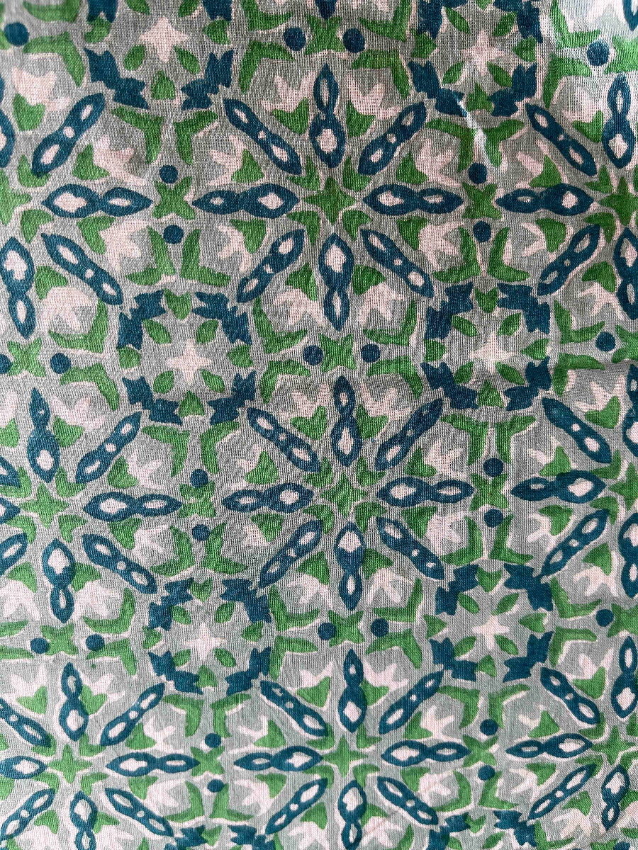 Cotton Fabric - Hand Block Print Matrix – Sapling Textiles