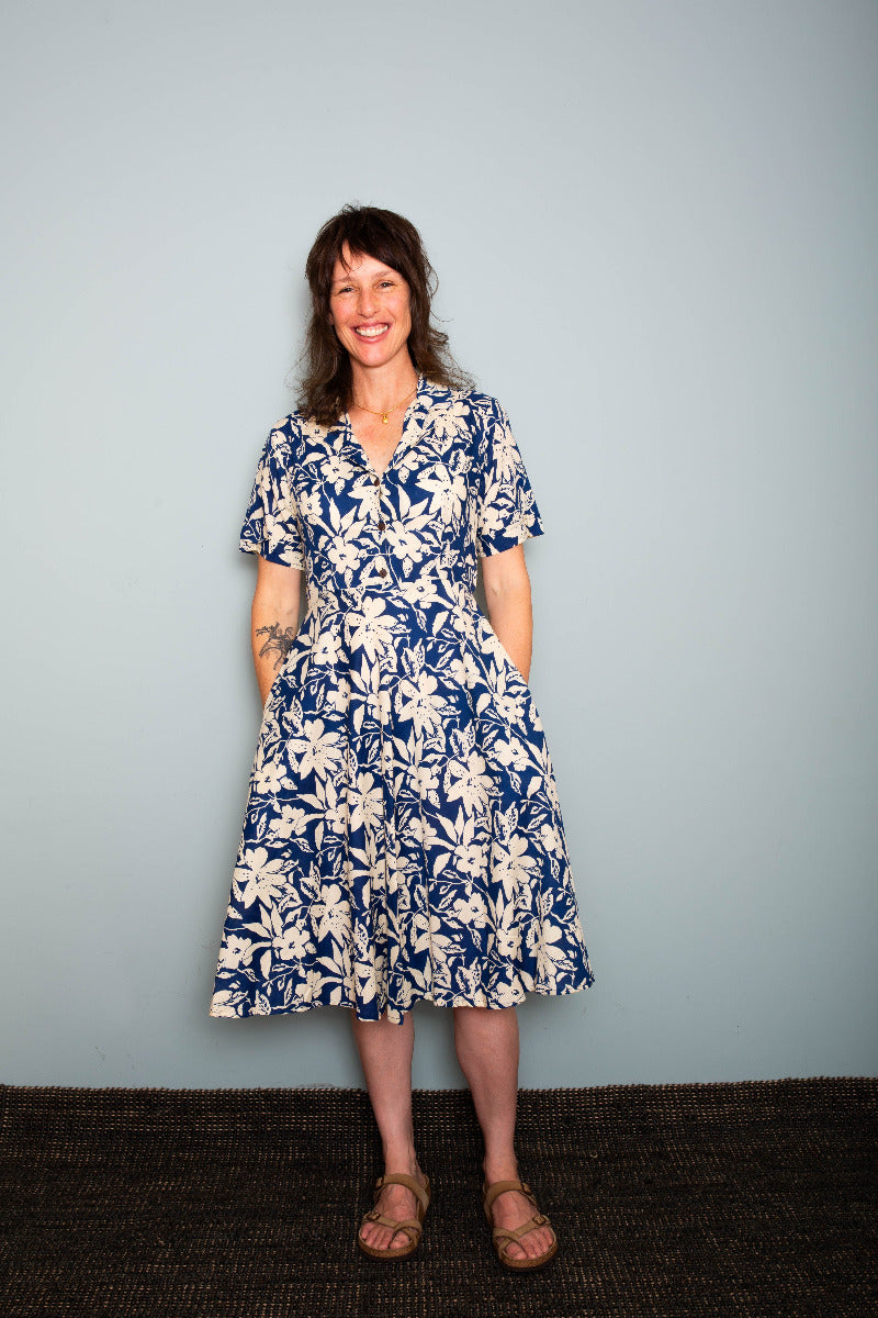 Dress Cotton Isla Blue – Sapling Textiles