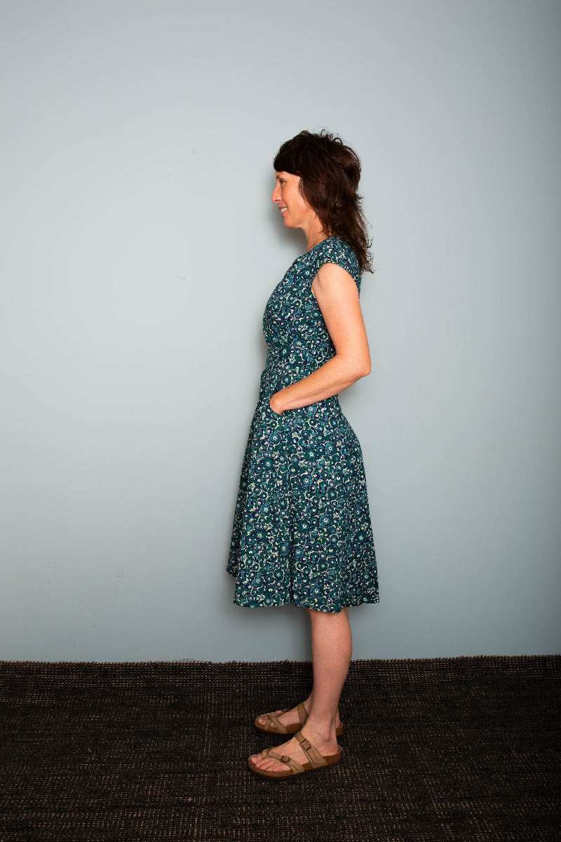Dress Cotton Alicia Green – Sapling Textiles
