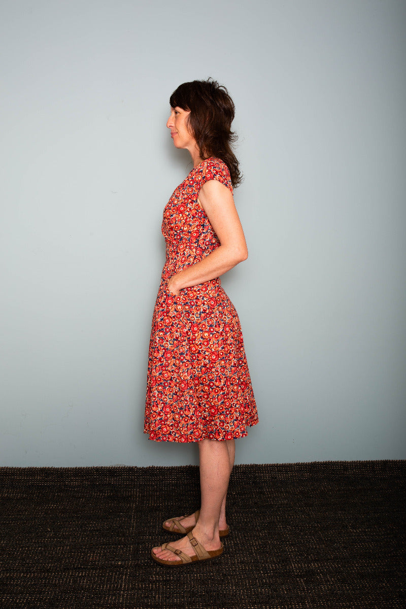 Dress Cotton Alicia Orange – Sapling Textiles