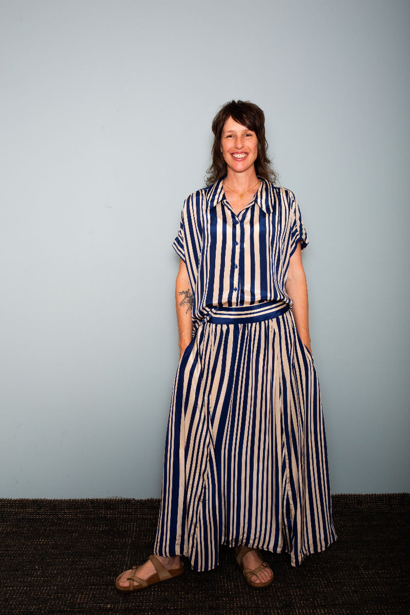 Skirt Modal Ivy Navy – Sapling Textiles