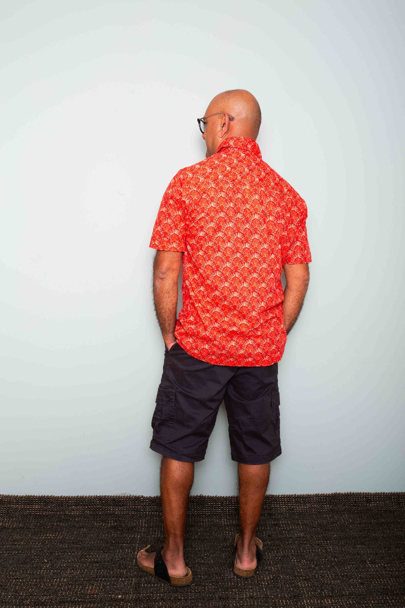 Mens Shirt Half Sleeve Tokyo Sunrise – Sapling Textiles